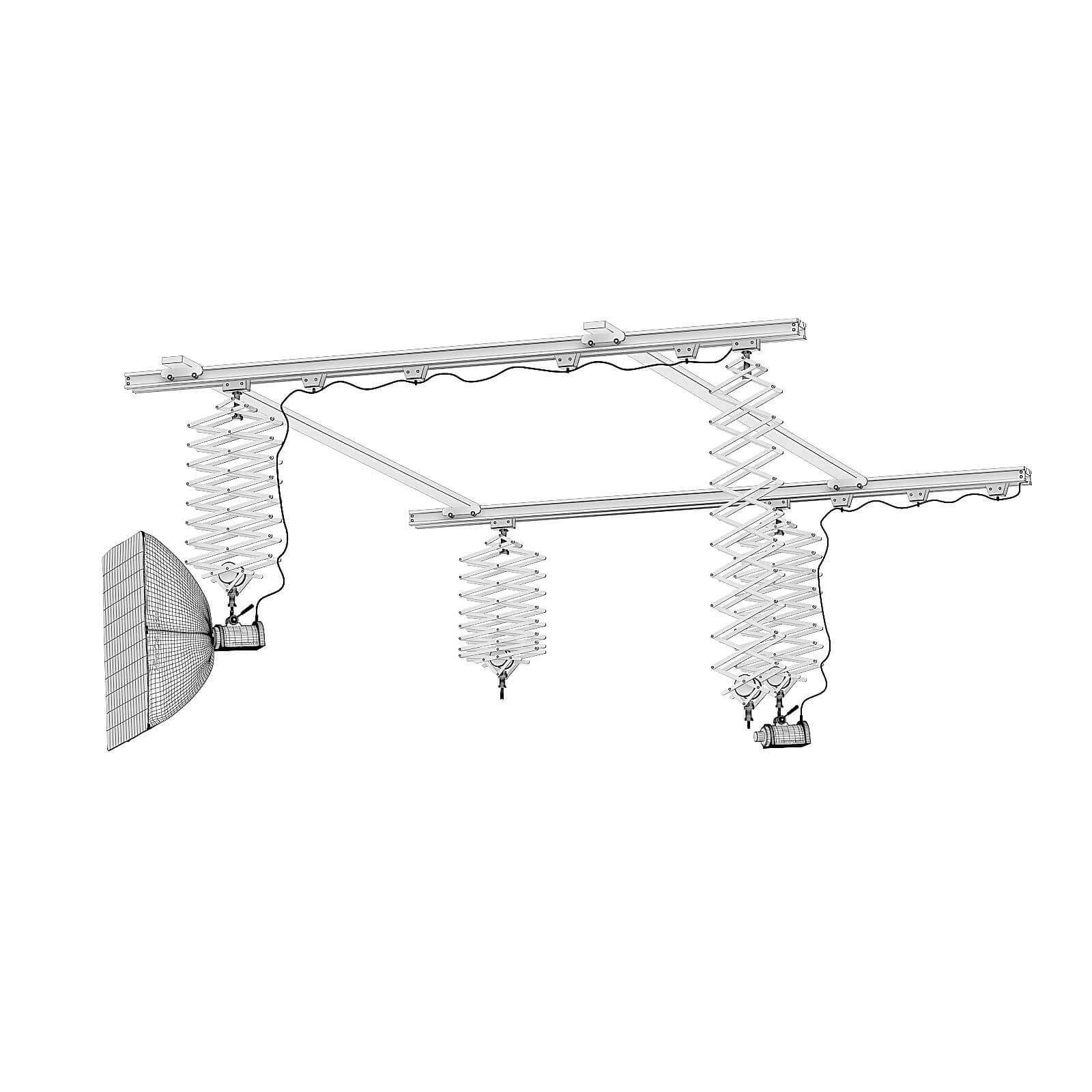 Ceiling Rail System - 3D Model by cgaxis