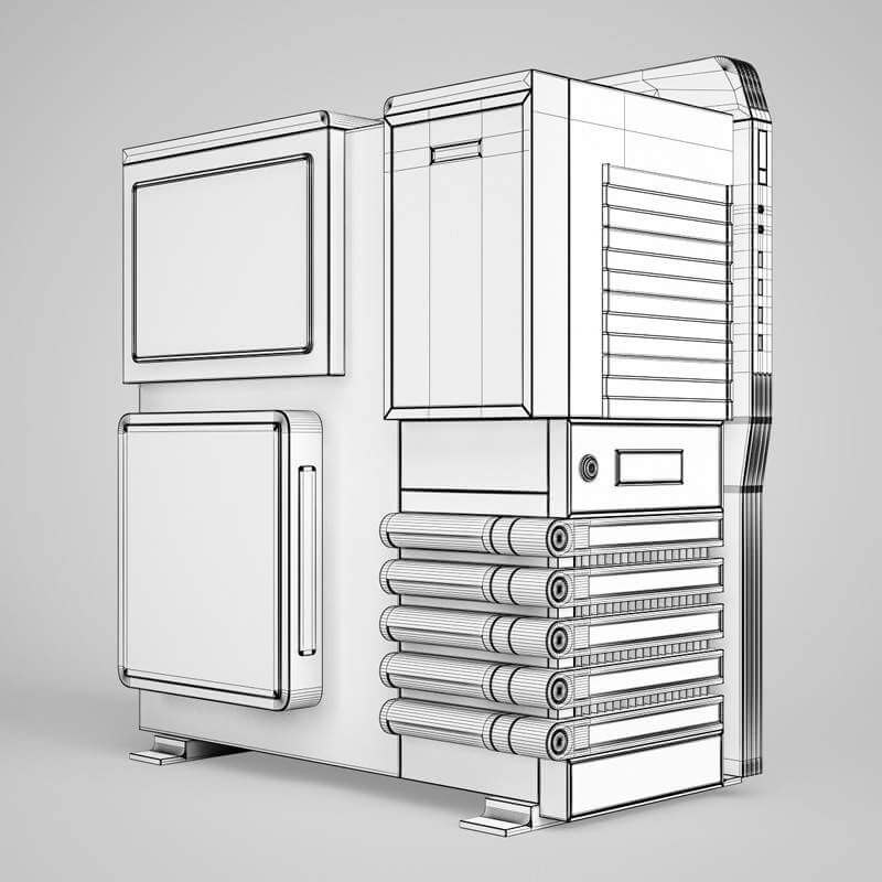 PC Case - 3D Model by cgaxis