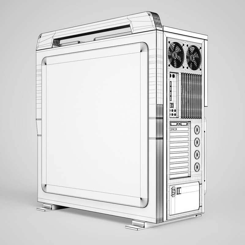 PC Case - 3D Model by cgaxis