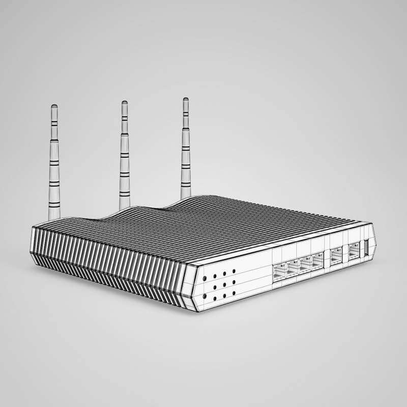 WiFi Router - 3D Model by cgaxis