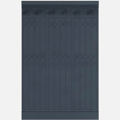Classic Decorative Wall Panel - 3D Model by cgaxis
