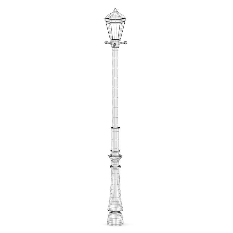 Classic Street Lamp - 3D Model by cgaxis