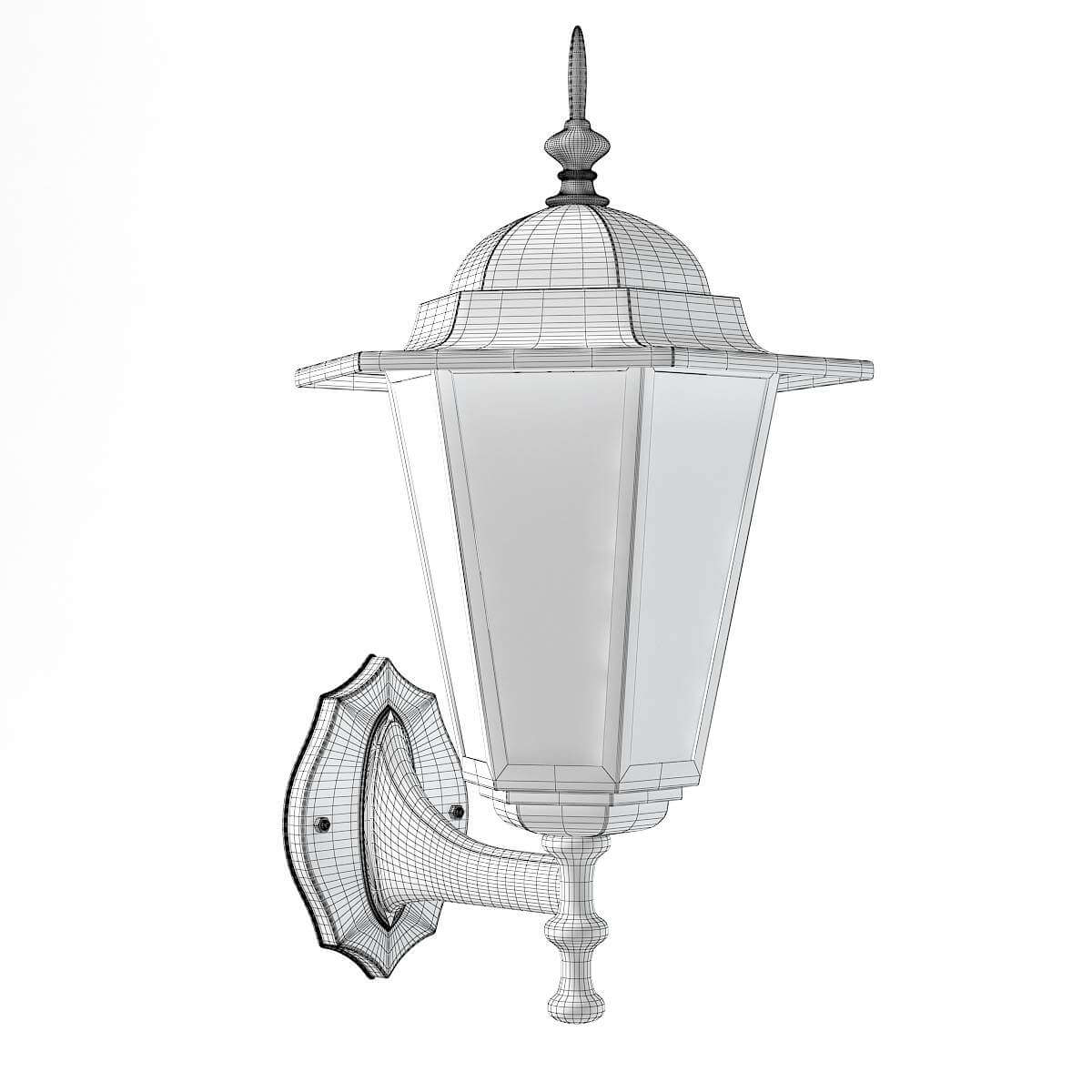 Classic Wall Exterior Lamp - 3D Model by cgaxis