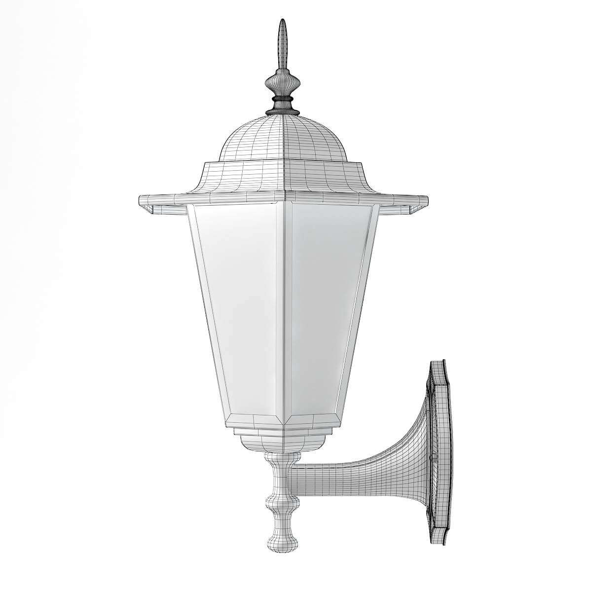 Classic Wall Exterior Lamp - 3D Model by cgaxis