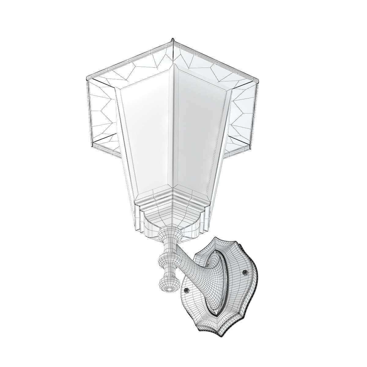 Classic Wall Exterior Lamp - 3D Model by cgaxis