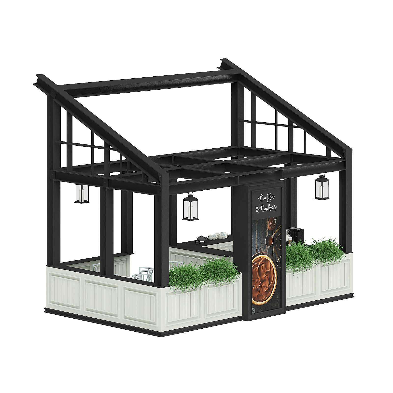 Coffee Kiosk - 3D Model by cgaxis