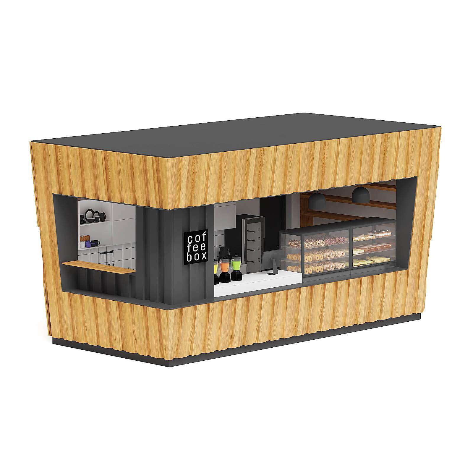 Coffee Kiosk - 3D Model by cgaxis