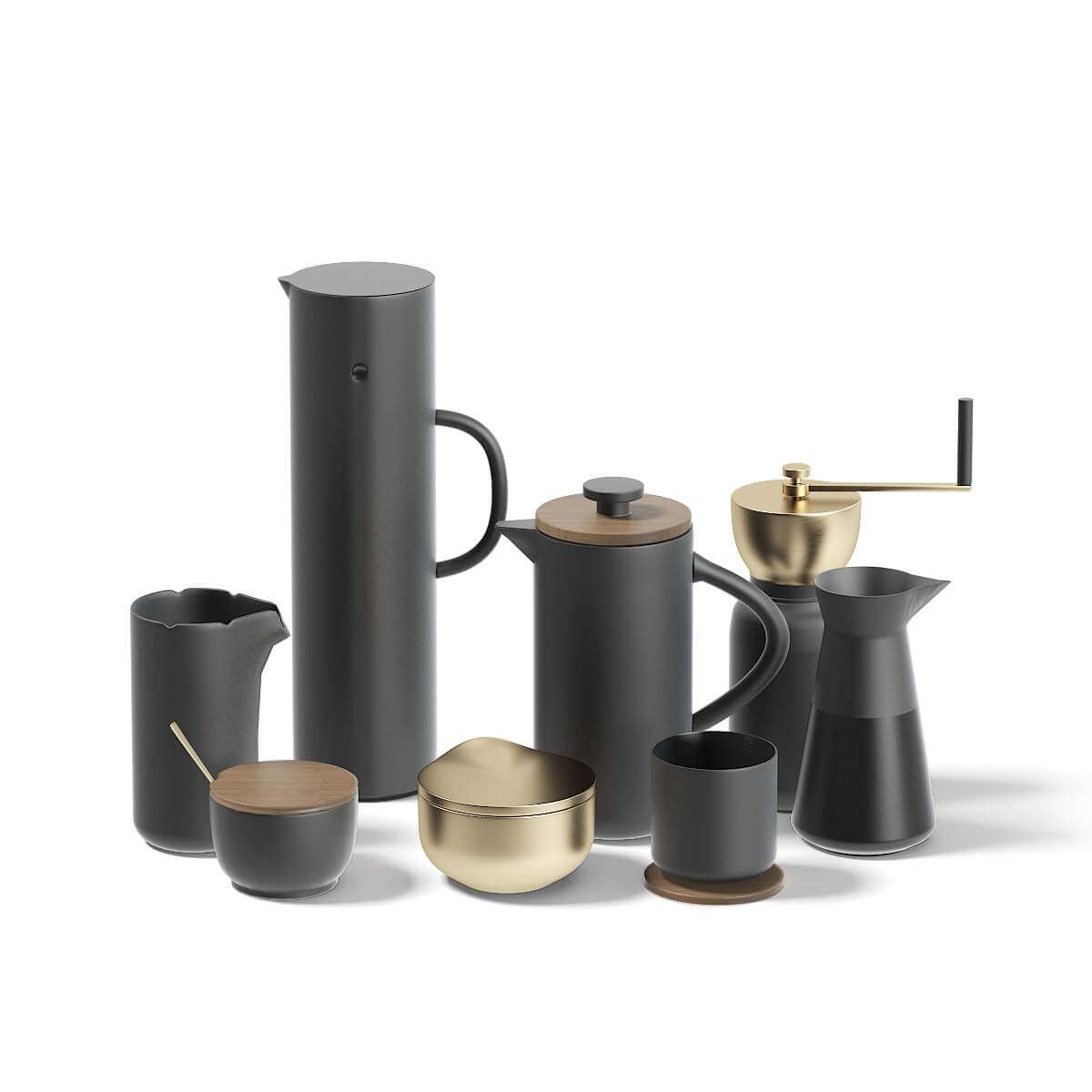 Coffee Utensils - 3D Model by cgaxis