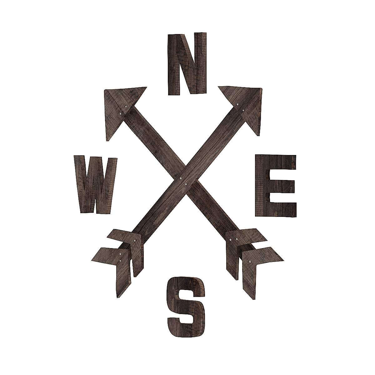 Compass Rose Wall Decoration - 3D Model by cgaxis