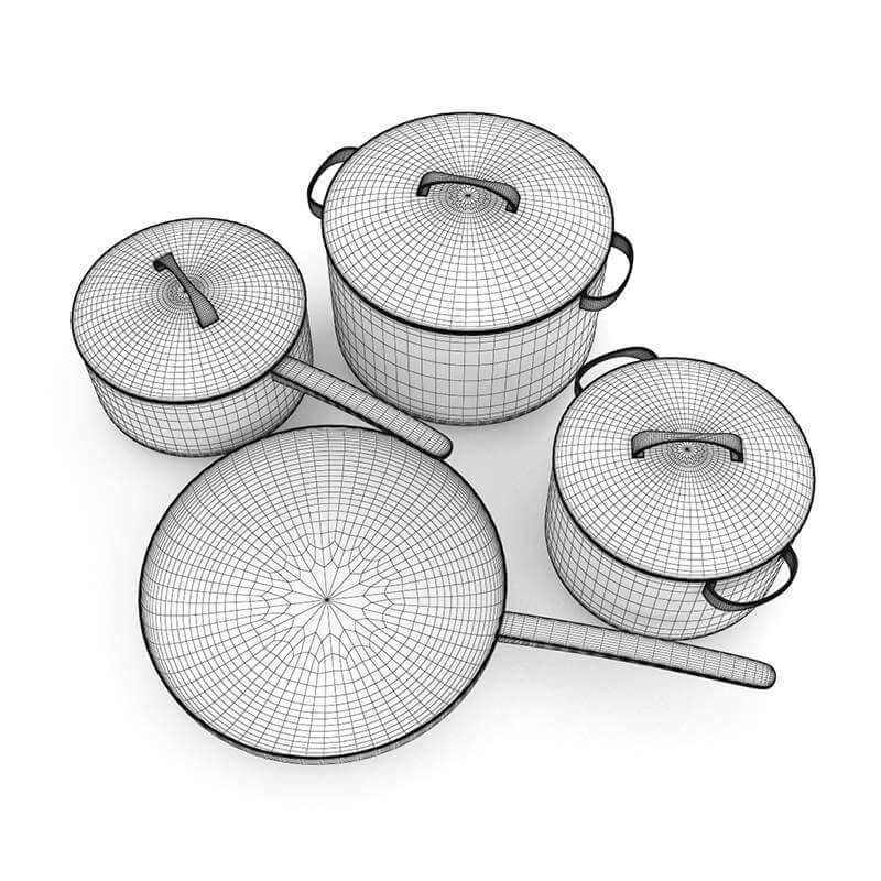 Cooking Set - 3D Model by cgaxis