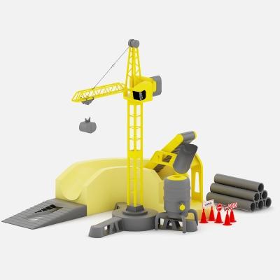 Crane Toy - 3D Model by cgaxis