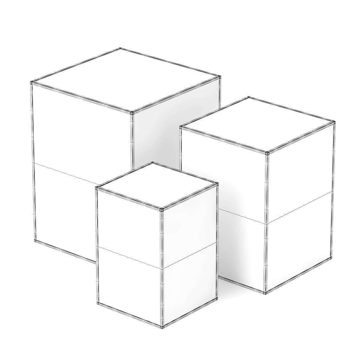 Decorative Glass Cubes - 3D Model by cgaxis