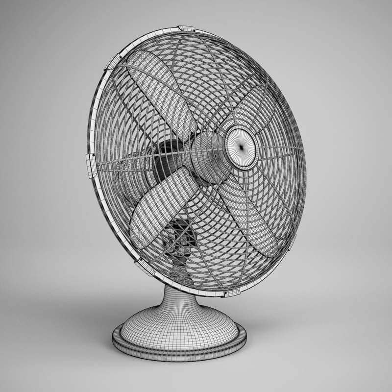 Desk Fan - 3D Model by cgaxis