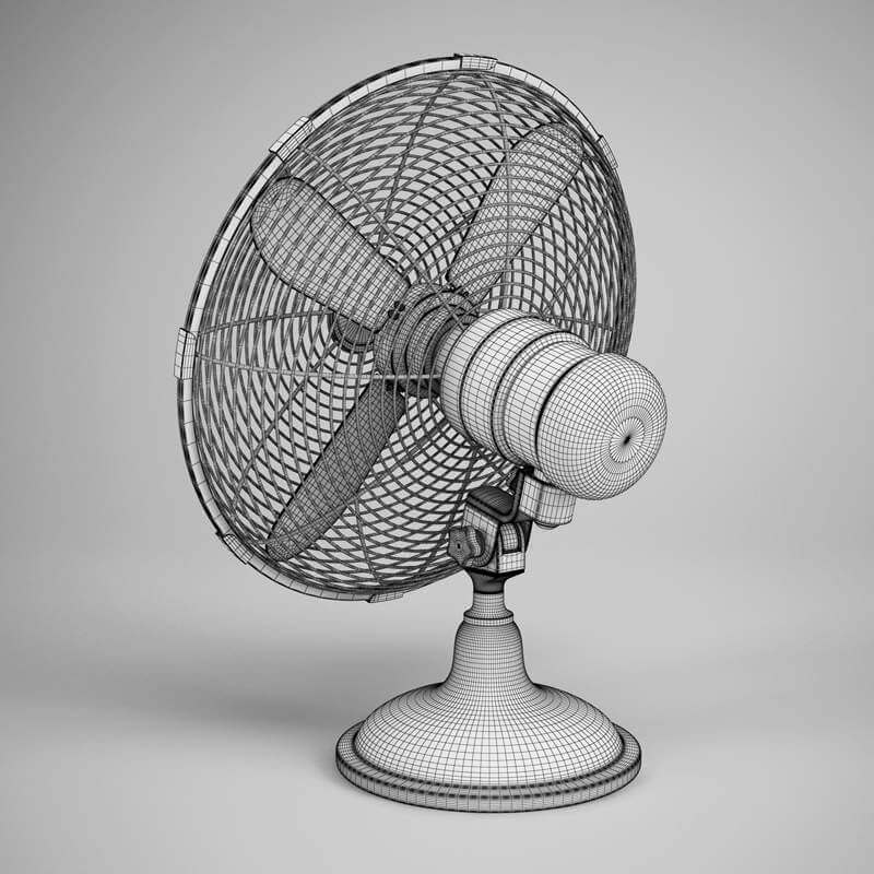 Desk Fan - 3D Model by cgaxis