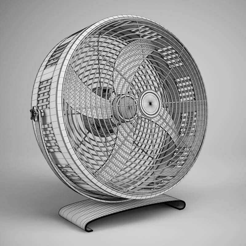 Desk Fan - 3D Model by cgaxis