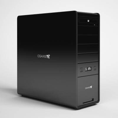 Desktop Computer - 3D Model by cgaxis