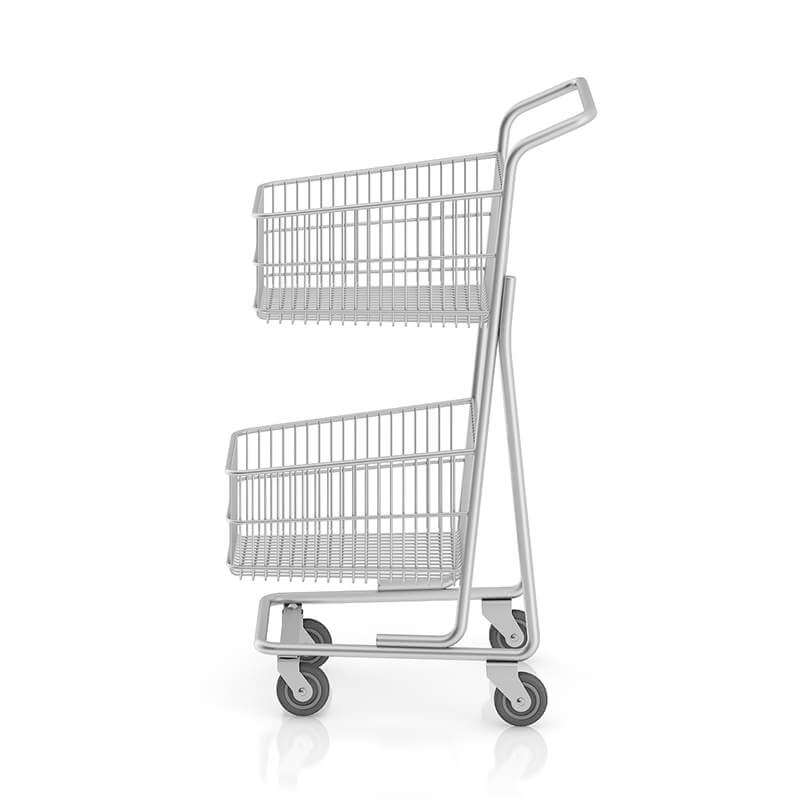Double Shopping Cart - 3D Model by cgaxis