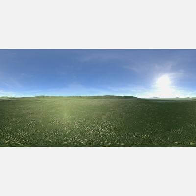 Early Afternoon Grass Field 2 HDRI Sky - HDR Image by cgaxis