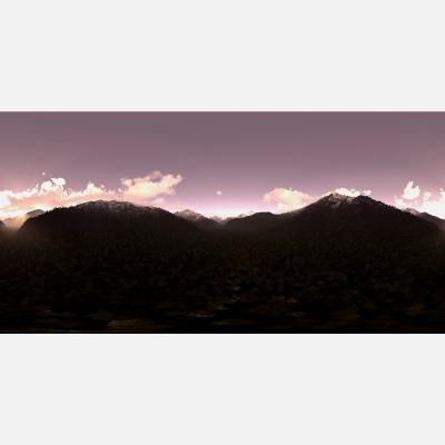Evening Mountains HDRI Sky - HDR Image by cgaxis