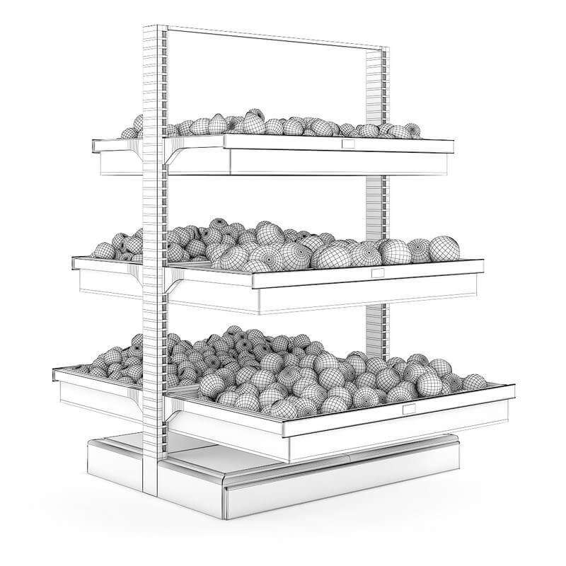 Fruit Shelf - 3D Model by cgaxis