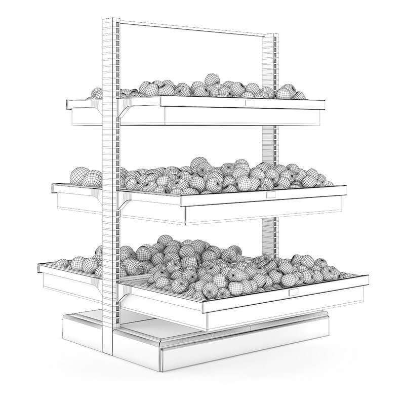 Fruit Shelf - 3D Model by cgaxis