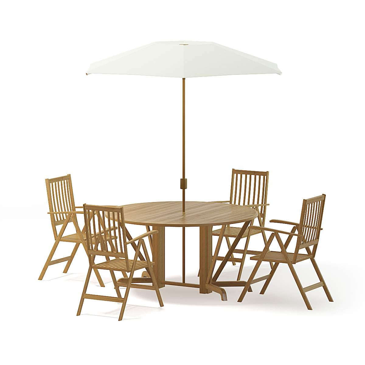 Garden Table Set - 3D Model by cgaxis