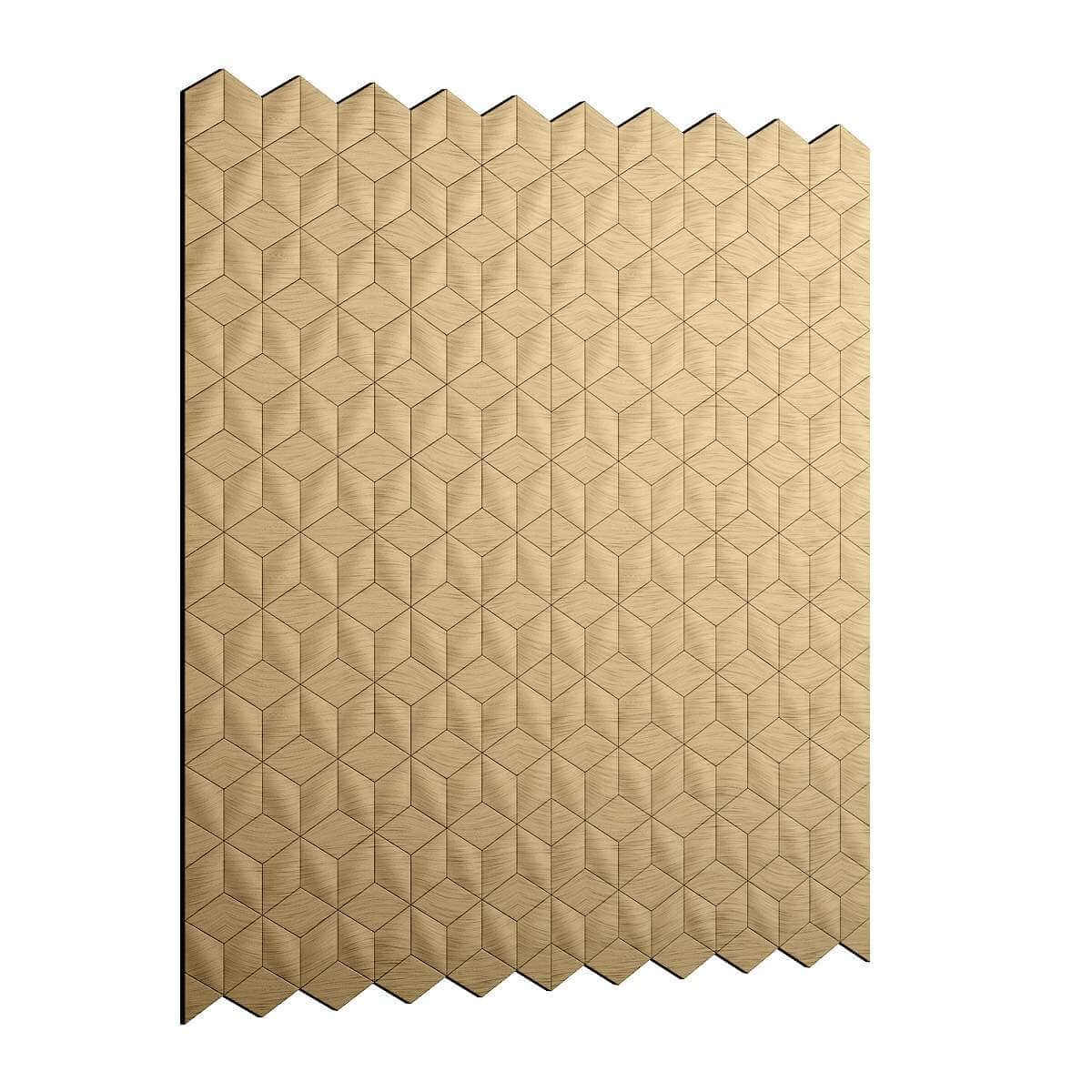 Golden Metal Wall Panel - 3D Model by cgaxis