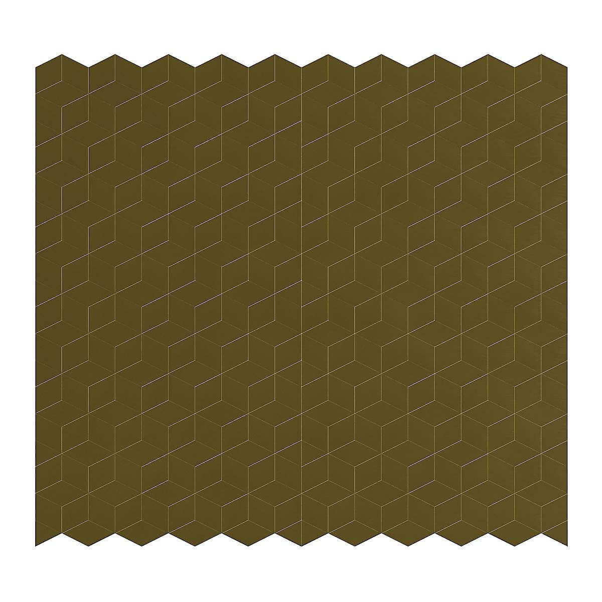 Golden Metal Wall Panel - 3D Model by cgaxis