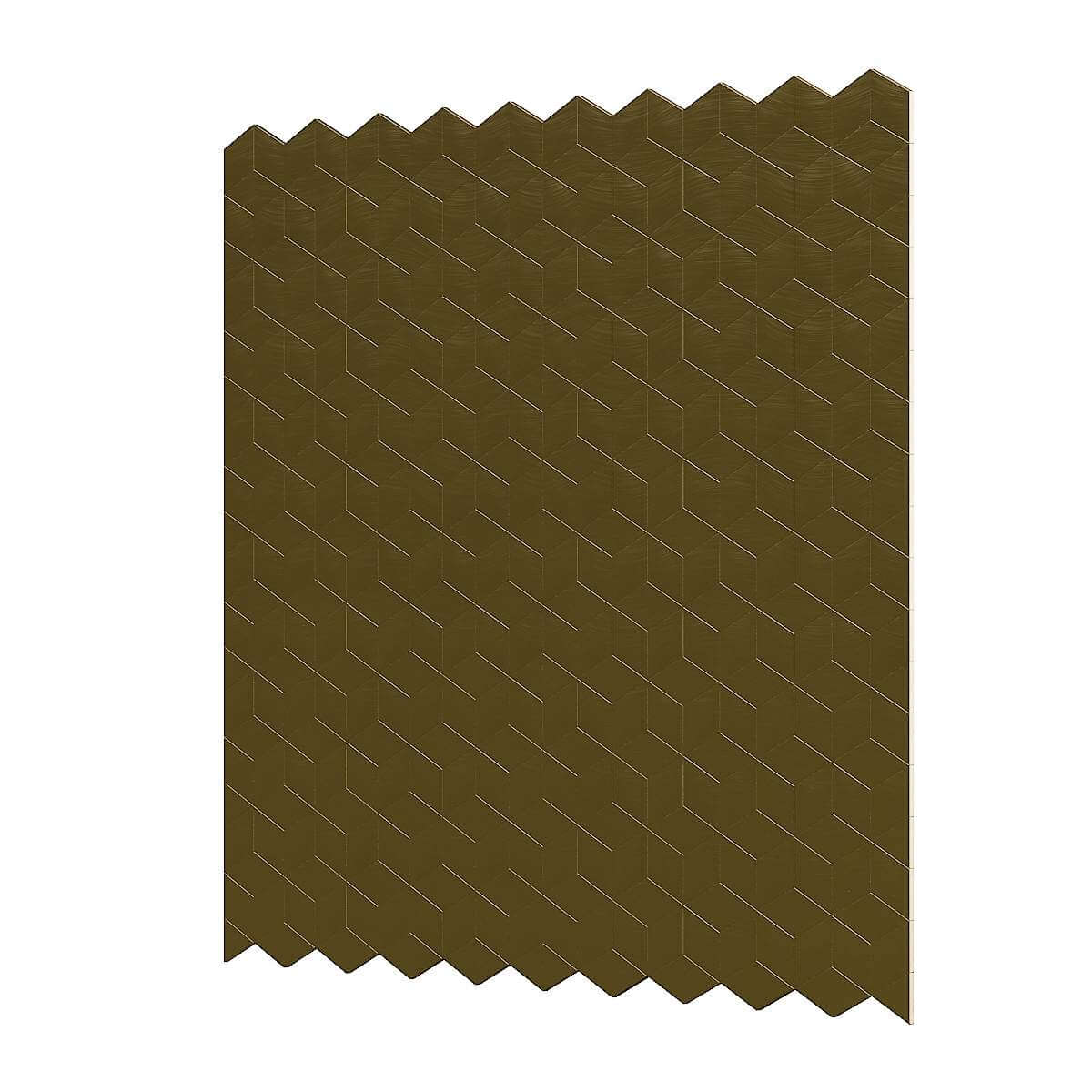 Golden Metal Wall Panel - 3D Model by cgaxis