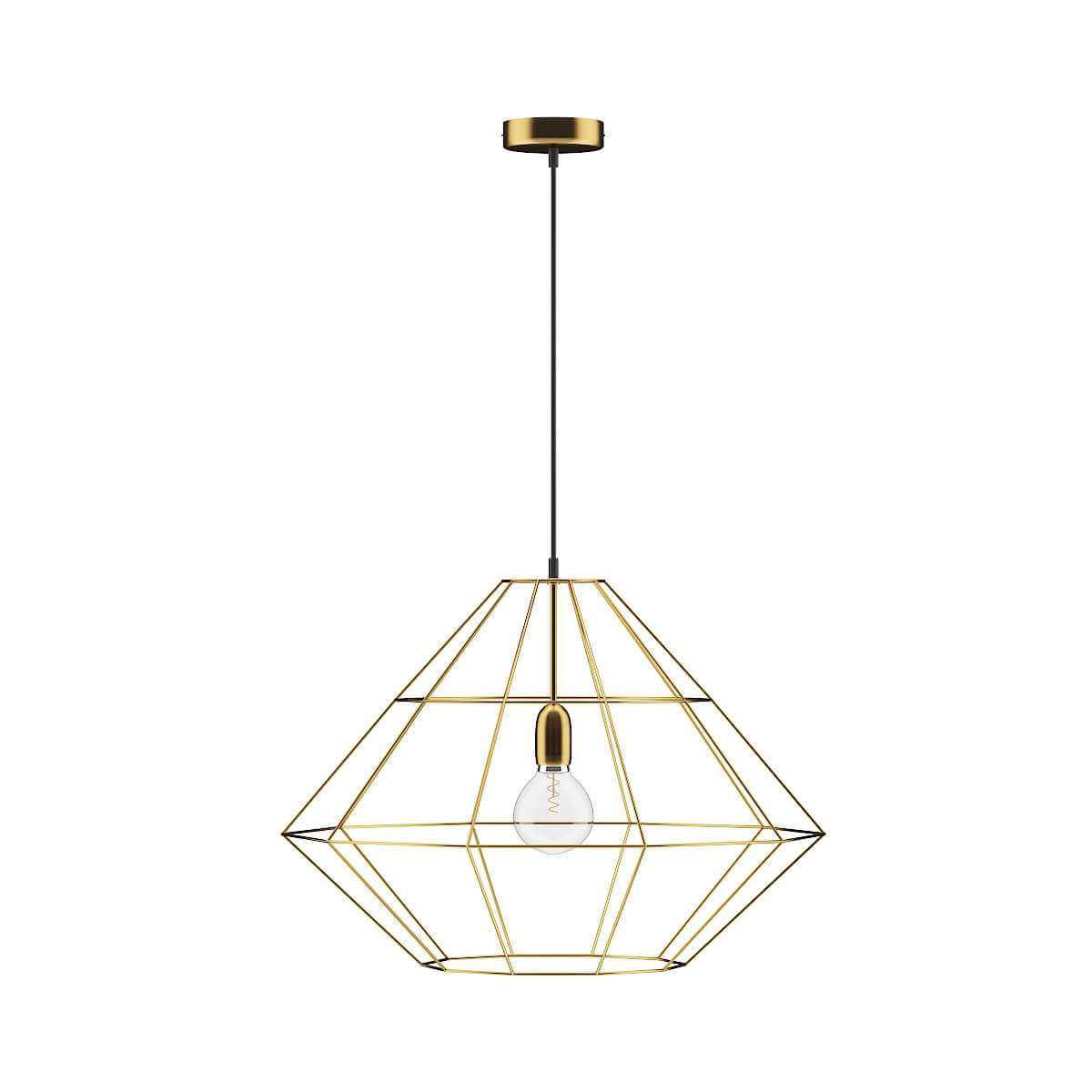 Golden Wire Ceiling Lamp - 3D Model by cgaxis