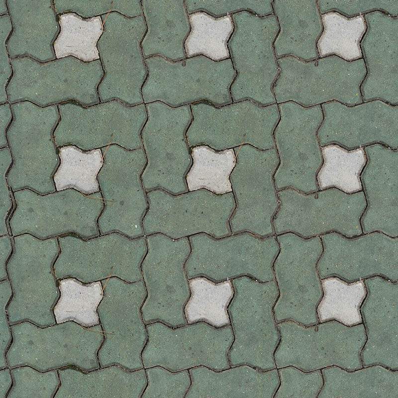 Green Concrete Pavement PBR Texture by cgaxis