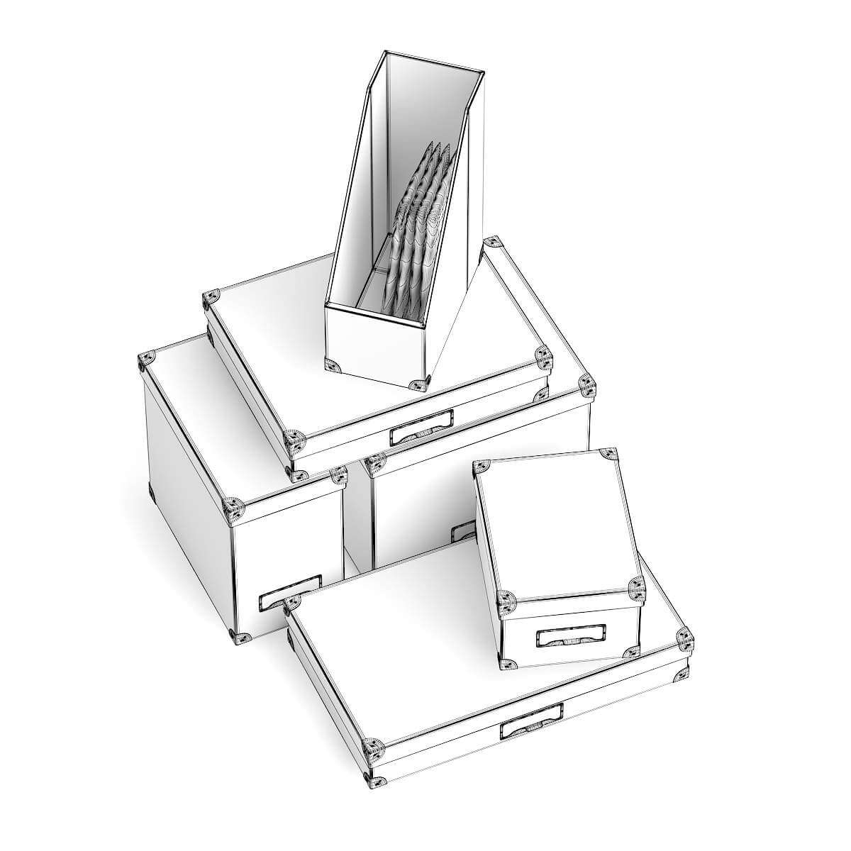 Grey Boxes - 3D Model by cgaxis