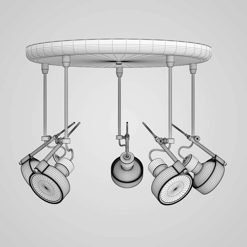 Halogen Lamp Set 34 - 3D Model by cgaxis
