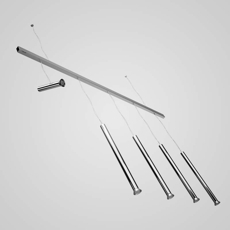 Hanging Halogen Lamp Set 23 - 3D Model by cgaxis