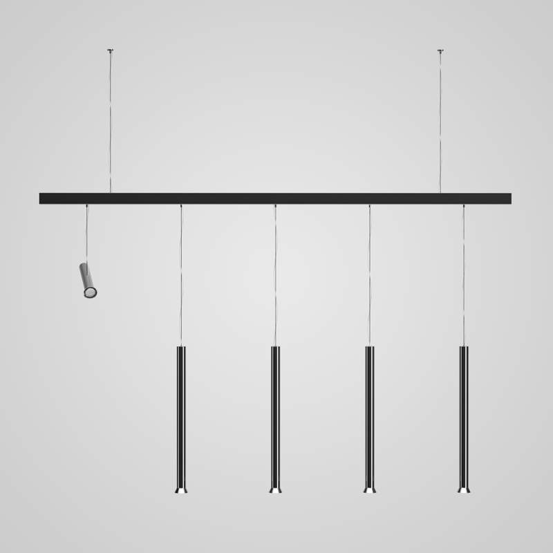 Hanging Halogen Lamp Set 23 - 3D Model by cgaxis