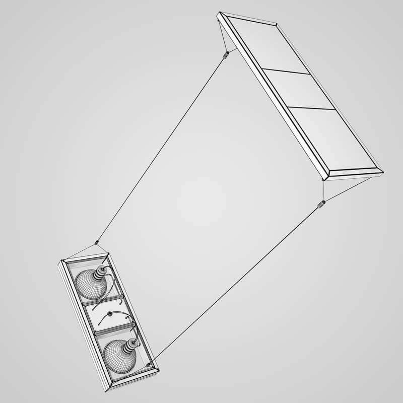 Hanging Halogen Lamps 14 - 3D Model by cgaxis