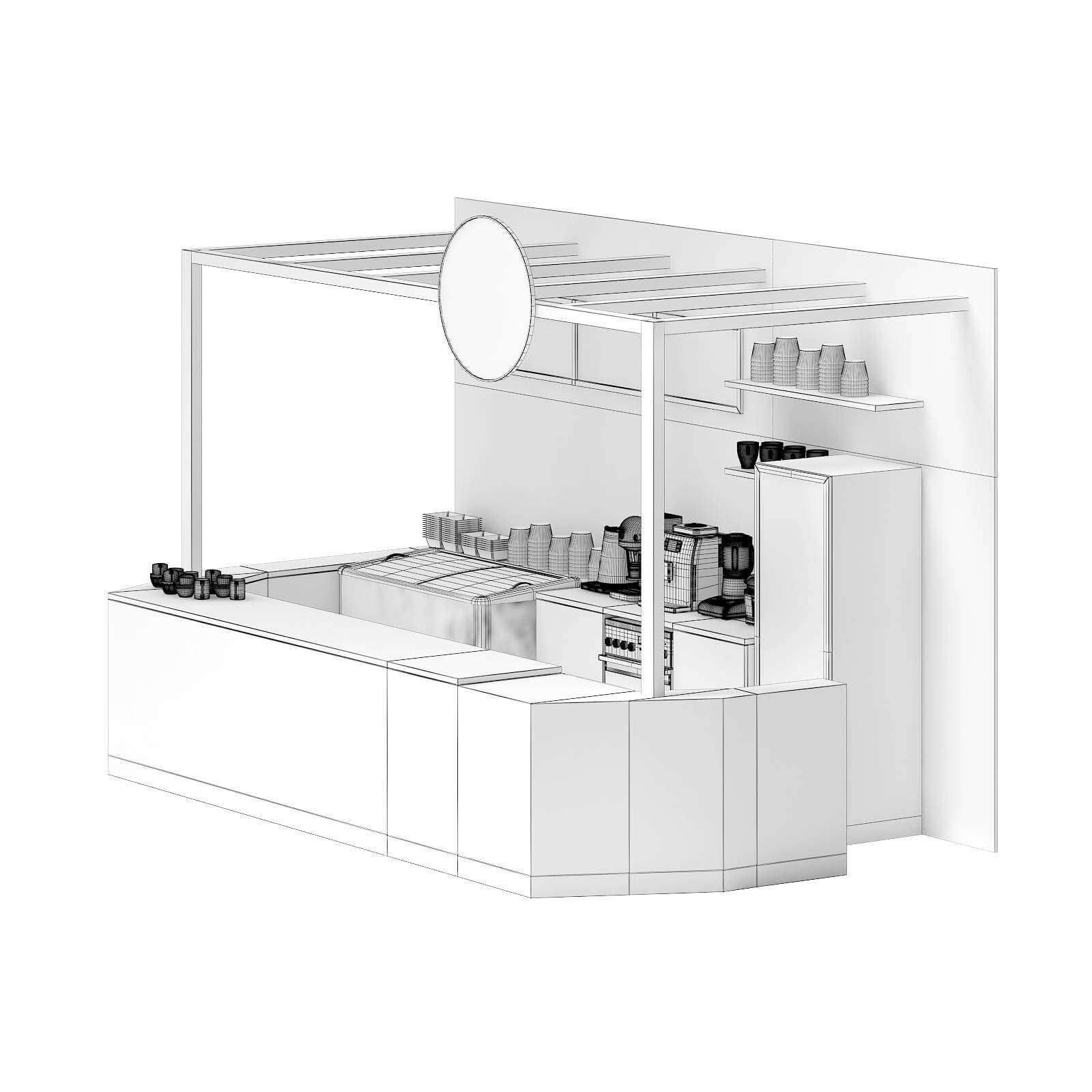 Hot Dog Stand - 3D Model by cgaxis