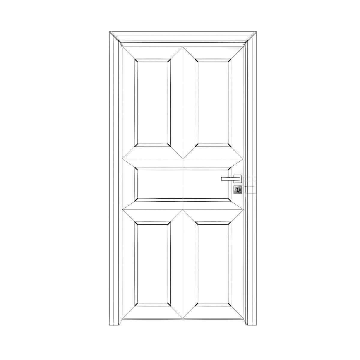 Interior Door - 3D Model by cgaxis