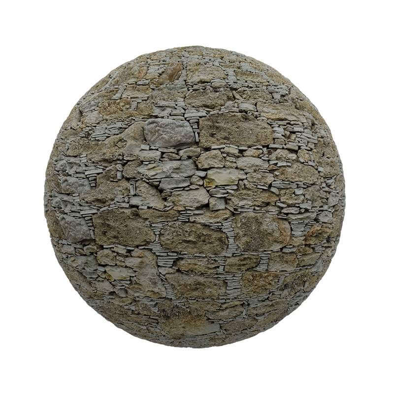 Irregular Stone Wall PBR Texture by cgaxis