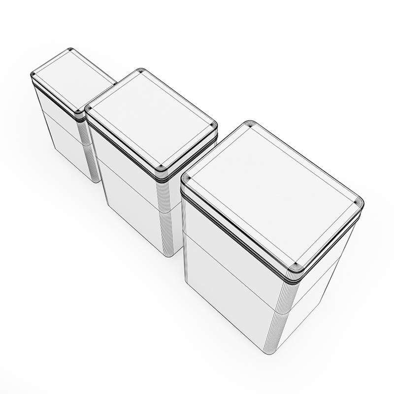 Kitchen Containers - 3D Model by cgaxis