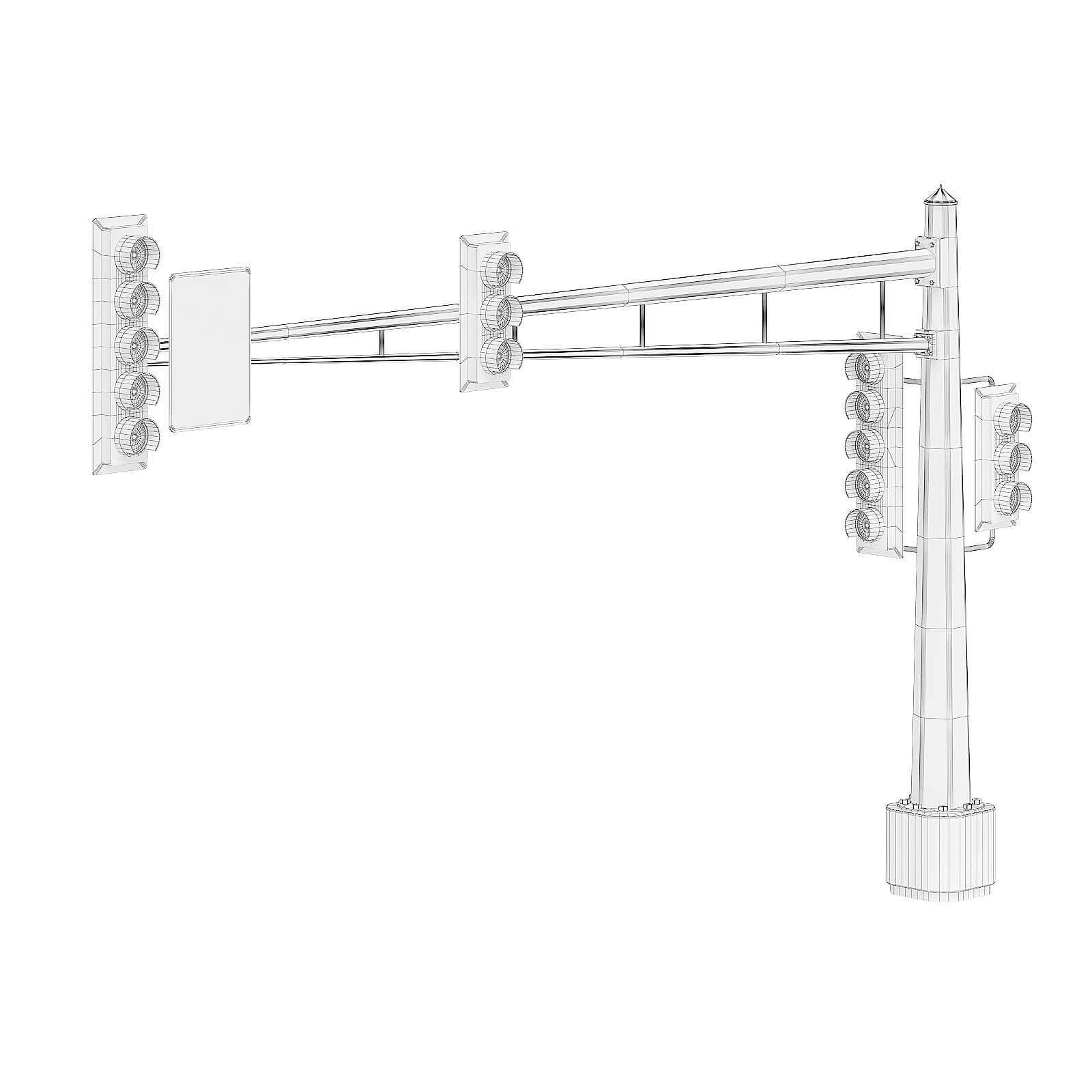 Large Traffic Lights - 3D Model by cgaxis