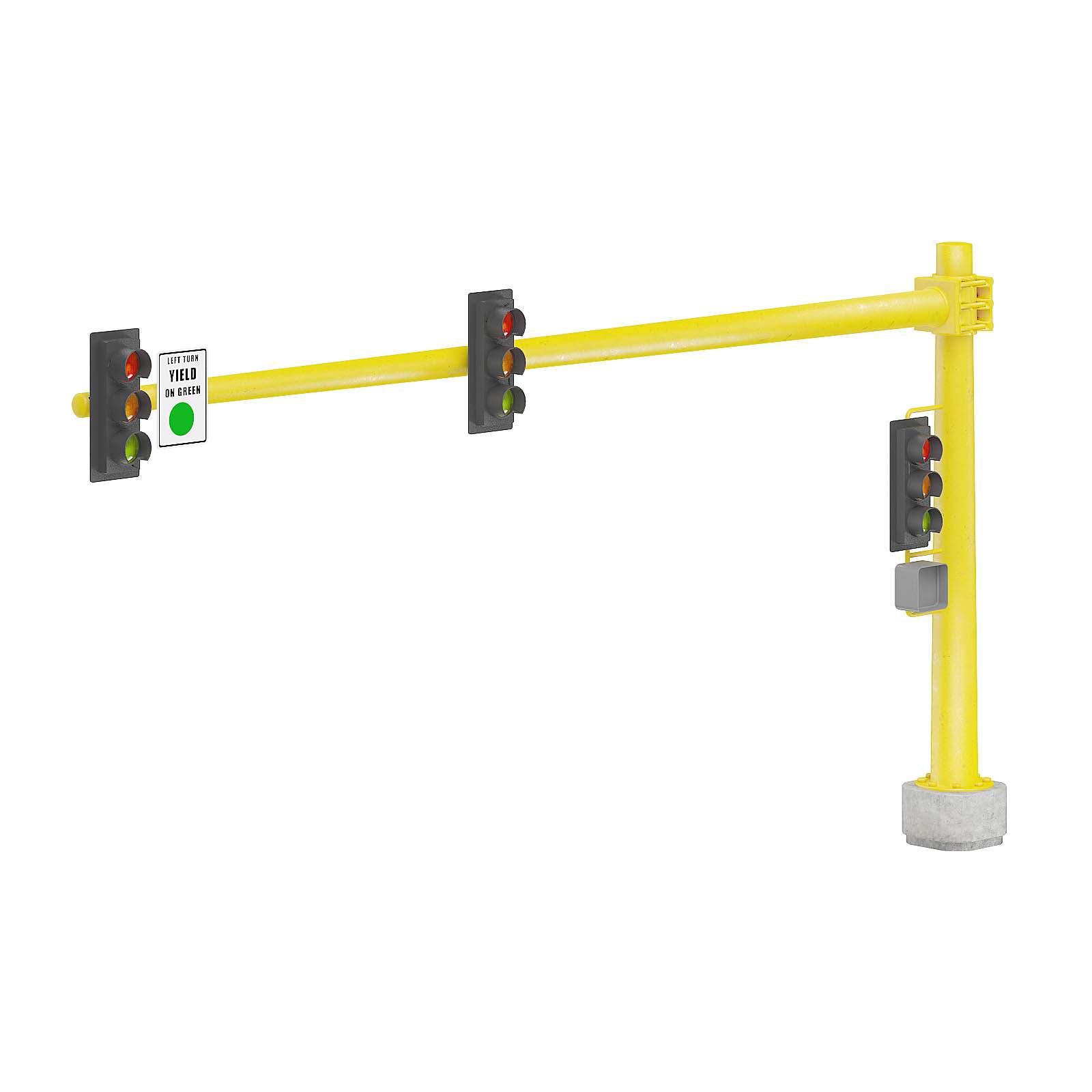 Large Traffic Lights - 3D Model by cgaxis