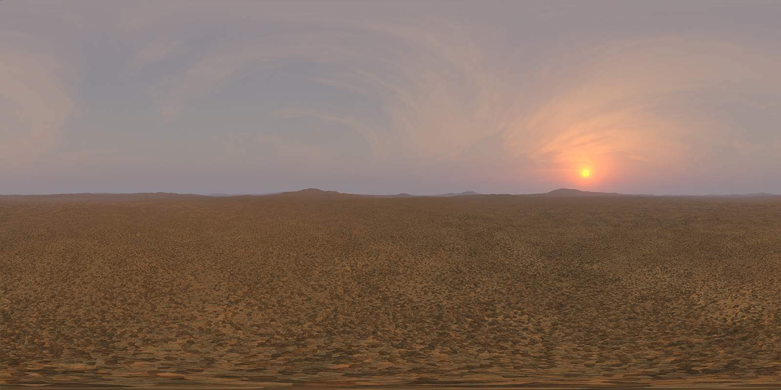 Late Afternoon Desert 3 HDRI Sky - HDR Image by cgaxis