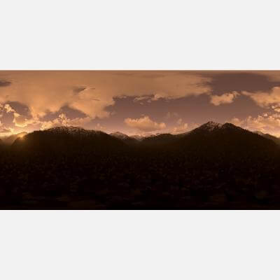 Late Evening Desert Mountains HDRI Sky - HDR Image by cgaxis