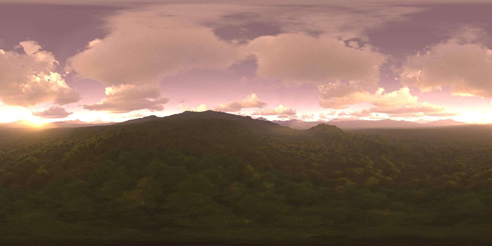 Late Evening Forest HDRI Sky - HDR Image by cgaxis