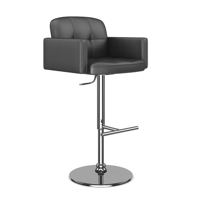 Leather Hocker Chair 2 - 3D Model by cgaxis