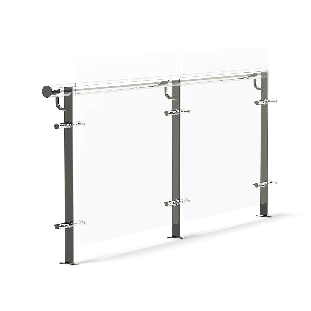 Mall Glass Barrier - 3D Model by cgaxis