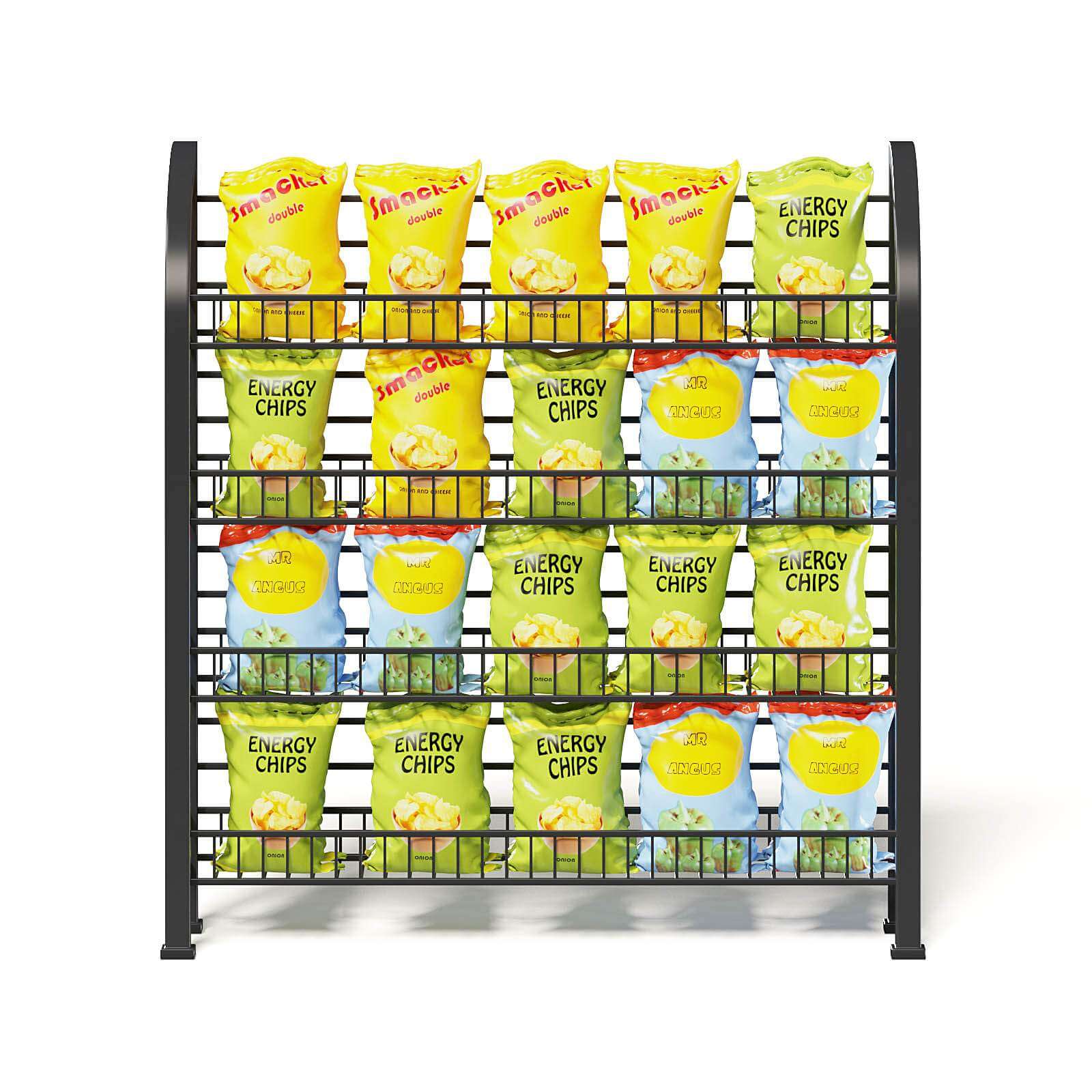 Market Rack with Chips - 3D Model by cgaxis