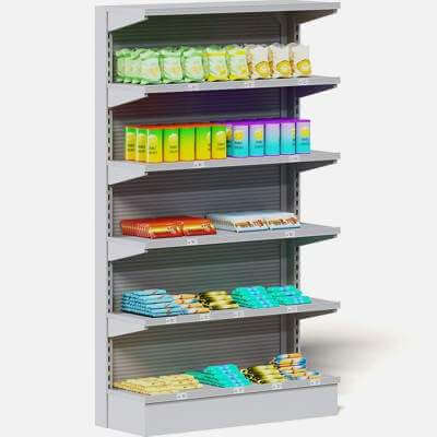 Market Shelf with Snacks - 3D Model by cgaxis
