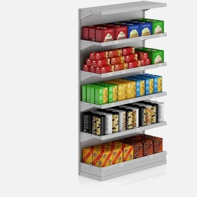 Market Shelf - Sweets and Cookies 3D Model by cgaxis